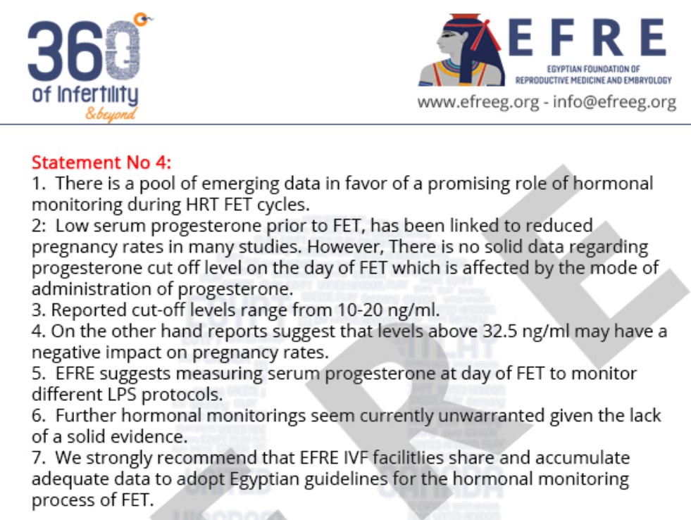 EFRE statements – EFRE